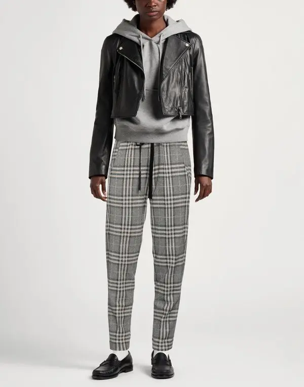EMMA & GAIA Tapered Glen Plaid Flannel Pants