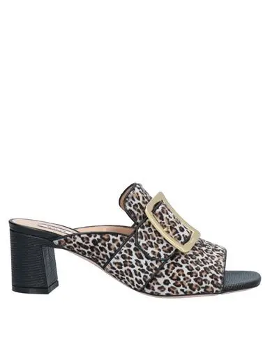 Bally Light Calfskin Sandals With Leopard Print And Buckle Detail