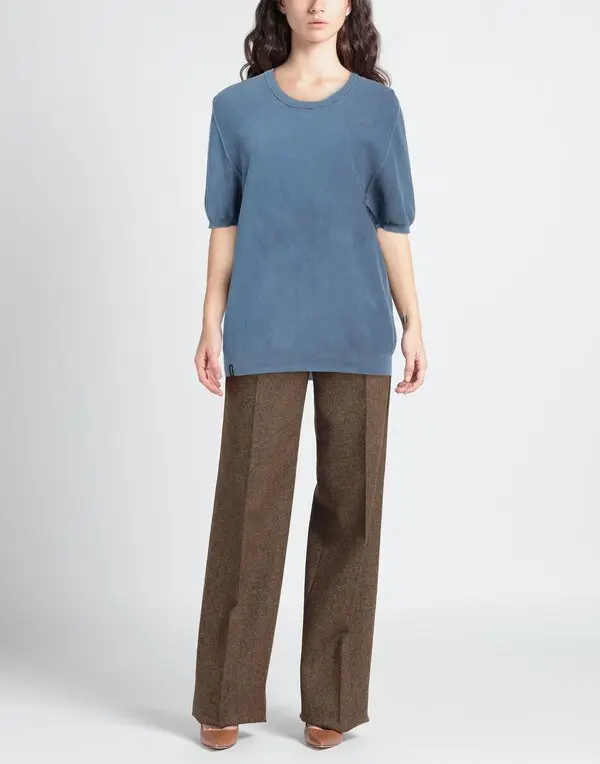 AROVESCIO Knitted Cotton Sweater - Blue