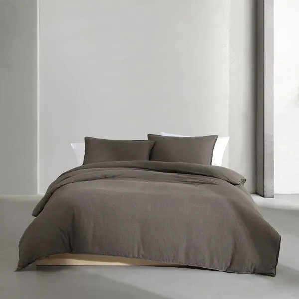Calvin Klein Melange Flannel 3 Piece Comforter Set, Queen