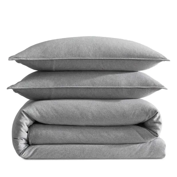 Calvin Klein Melange Flannel 3 Piece Duvet Cover Set, Queen