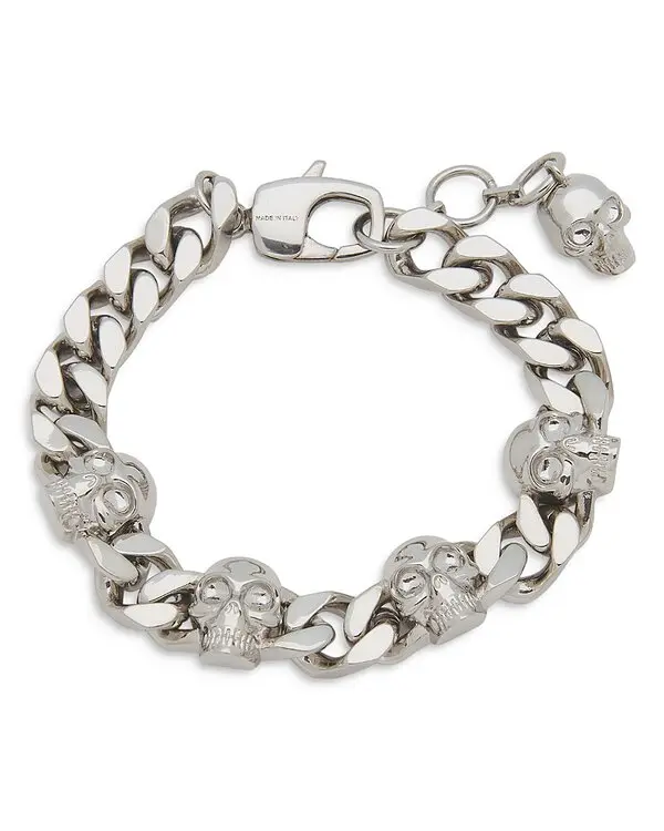 Alexander McQueen Skull Chain Bracelet - Palladium