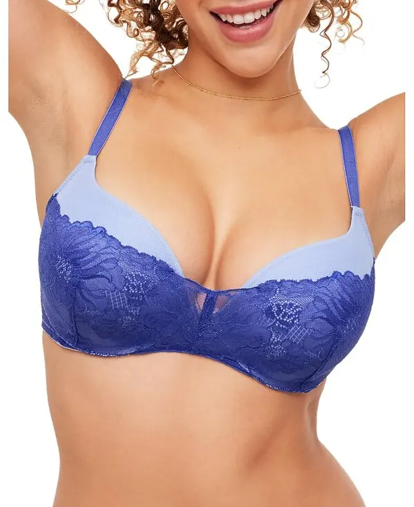 ADORE ME Cyla Push Up Plunge Bra - Dark Blue