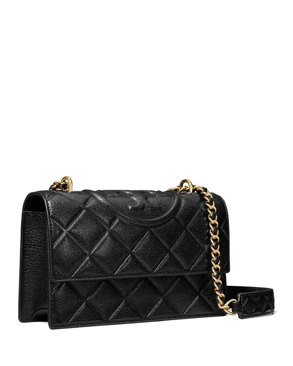 Tory Burch Small Fleming Leather Shoulder Bag - Black