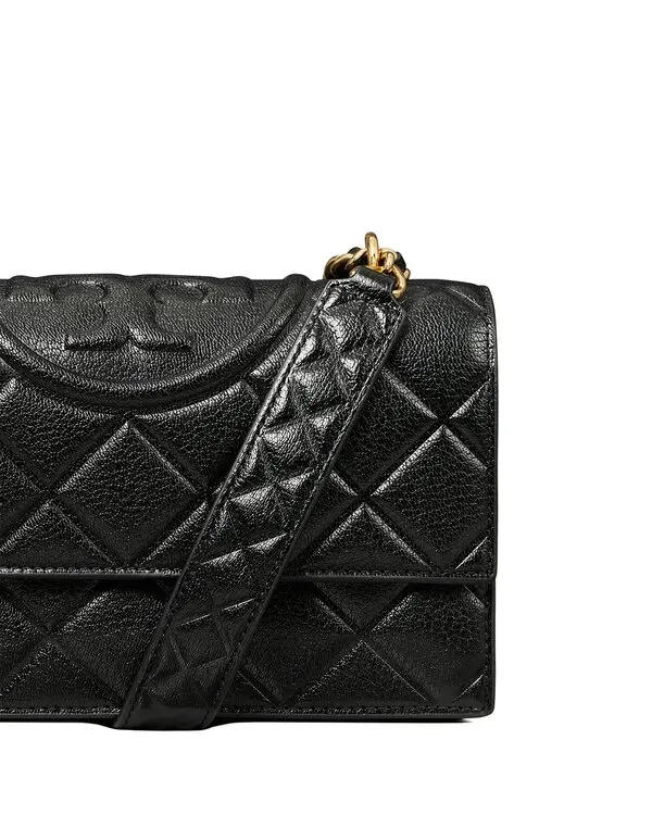 Tory Burch Small Fleming Leather Shoulder Bag - Black