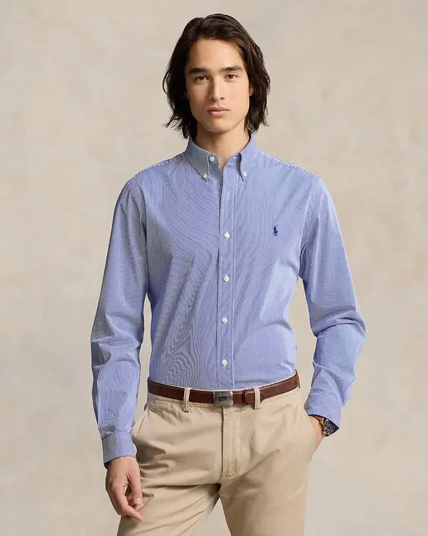 Polo Ralph Lauren Slim Fit Long Sleeve Poplin Button Down Shirt