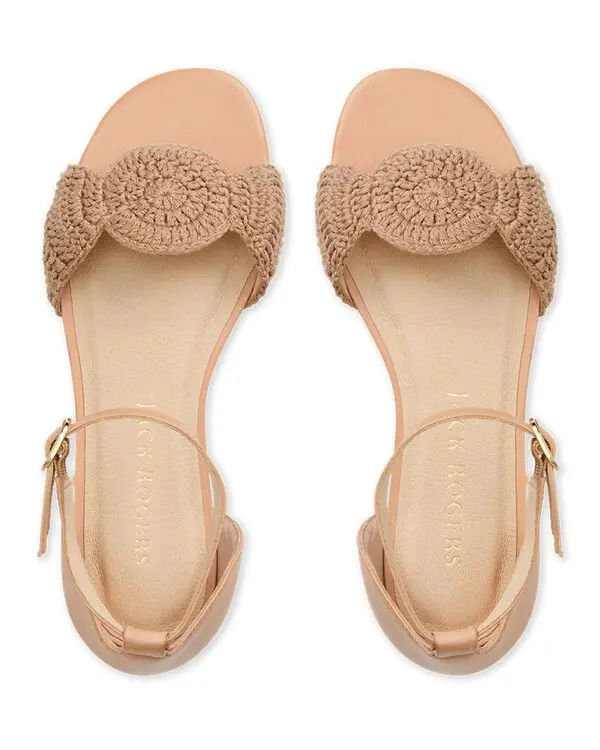 Jack Rogers Laurin Ankle Strap Flats - Toast/toast Nap