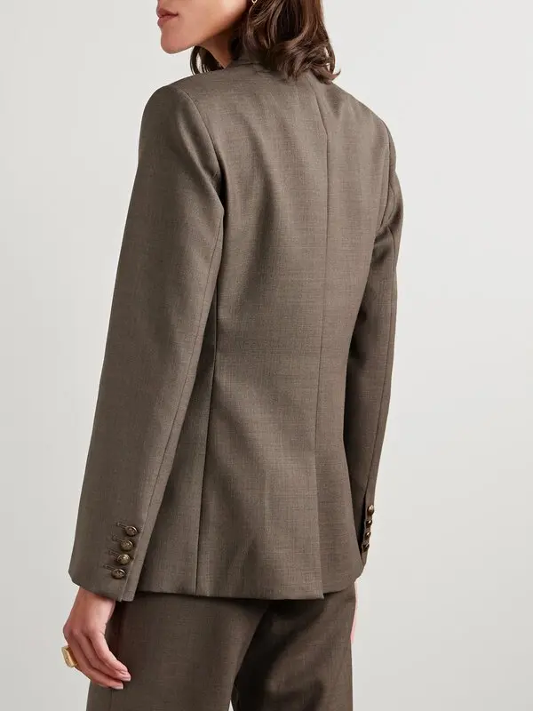 NILI LOTAN Nelson Wool-twill Jacket - Neutrals