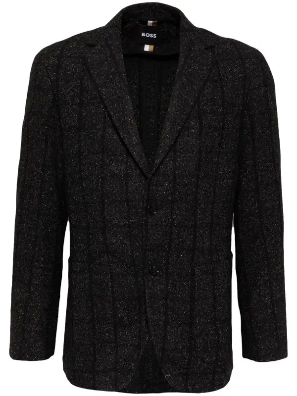 BOSS Striped Single-breasted Blazer