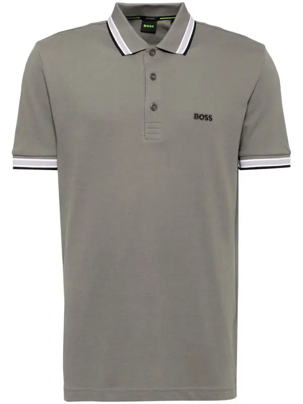 BOSS Logo Embroidery Short-sleeves Polo Shirt