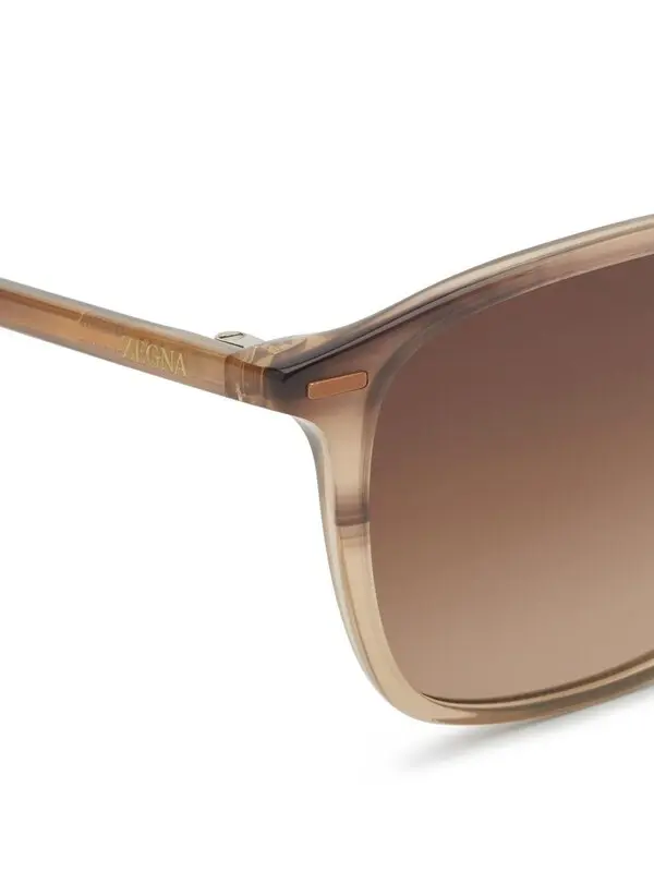 Zegna Leggerissimo Square-frame Sunglasses
