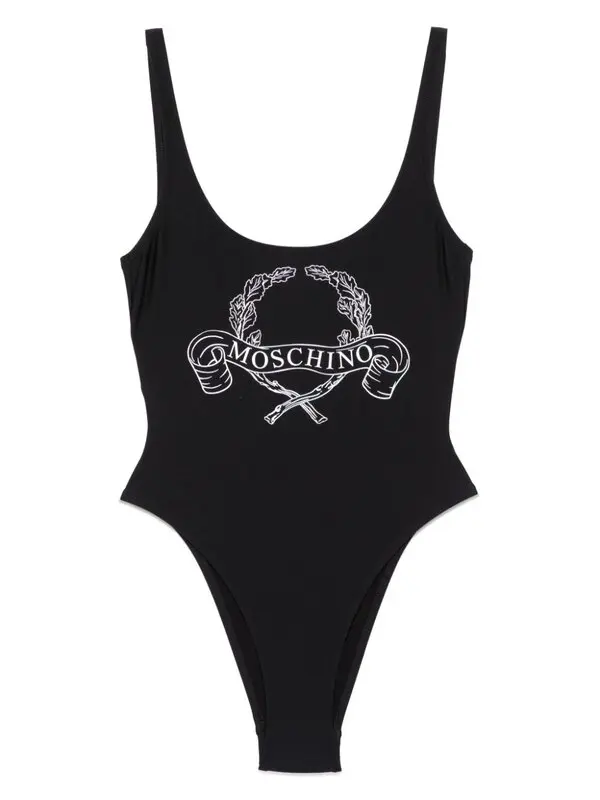 Moschino Print Swimsuit - Black