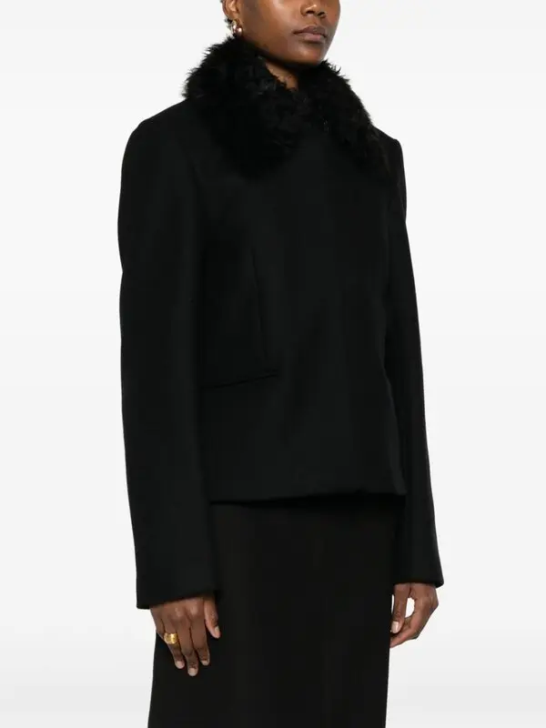 TOTEME Shearling-collar Jacket - Black