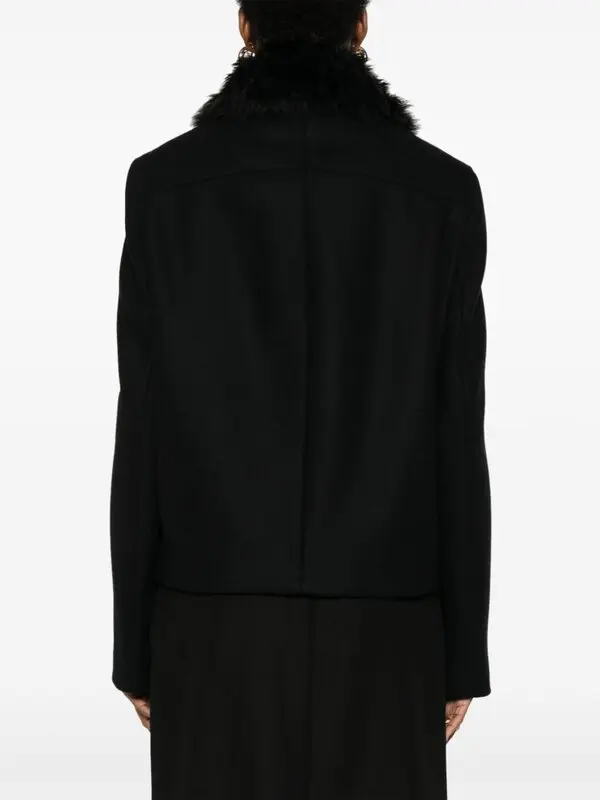 TOTEME Shearling-collar Jacket - Black