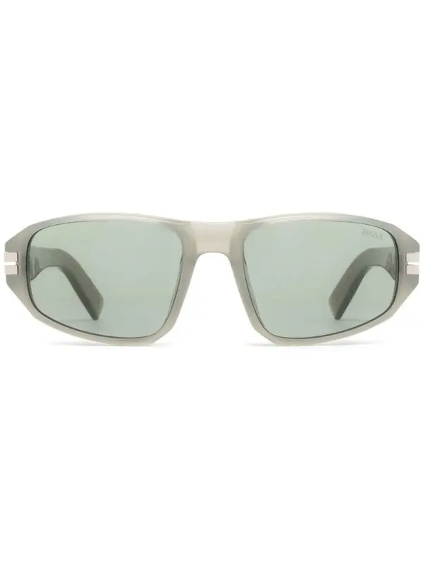 Zegna Oval-frame Sunglasses - Grey