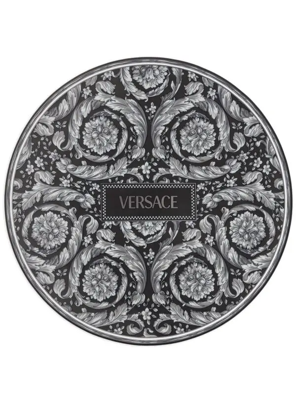 Versace Barocco Haze Serving Plate - Black
