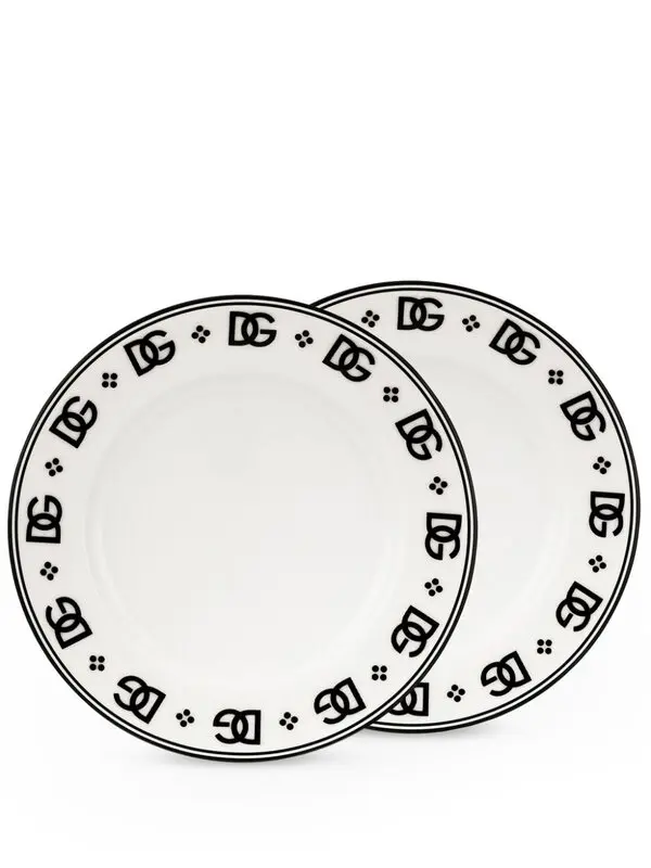 Dolce & Gabbana Dg Logo Porcelain Plate - White