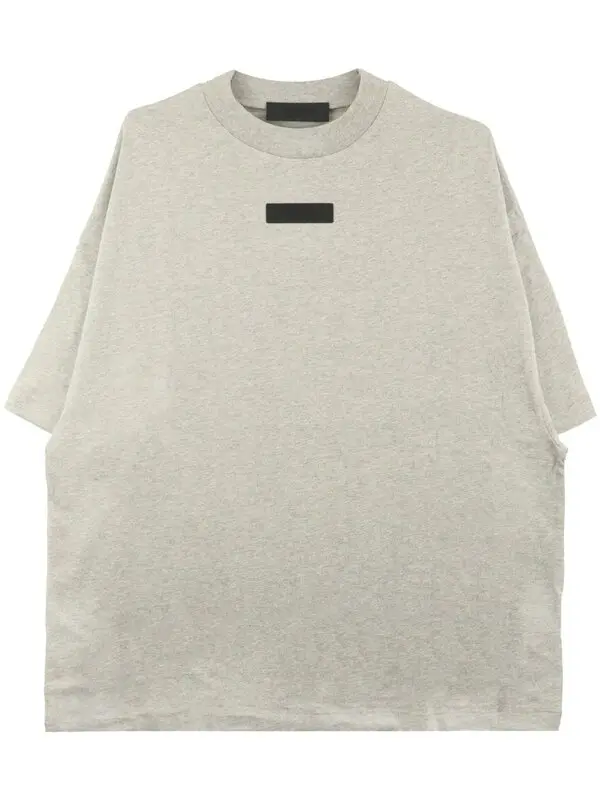 Fear Of God Logo-appliqué Cotton T-shirt - Grey
