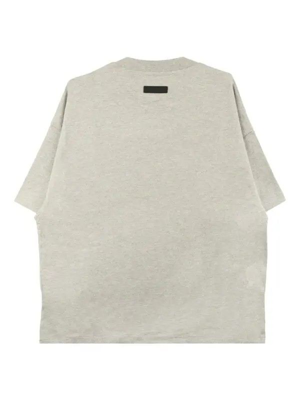 Fear Of God Logo-appliqué Cotton T-shirt - Grey