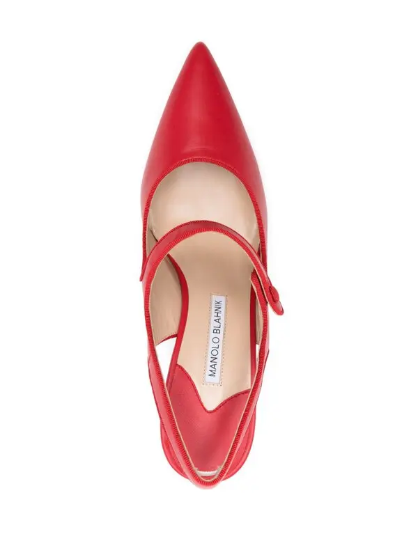 Manolo Blahnik 90mm Campari Pumps - Red