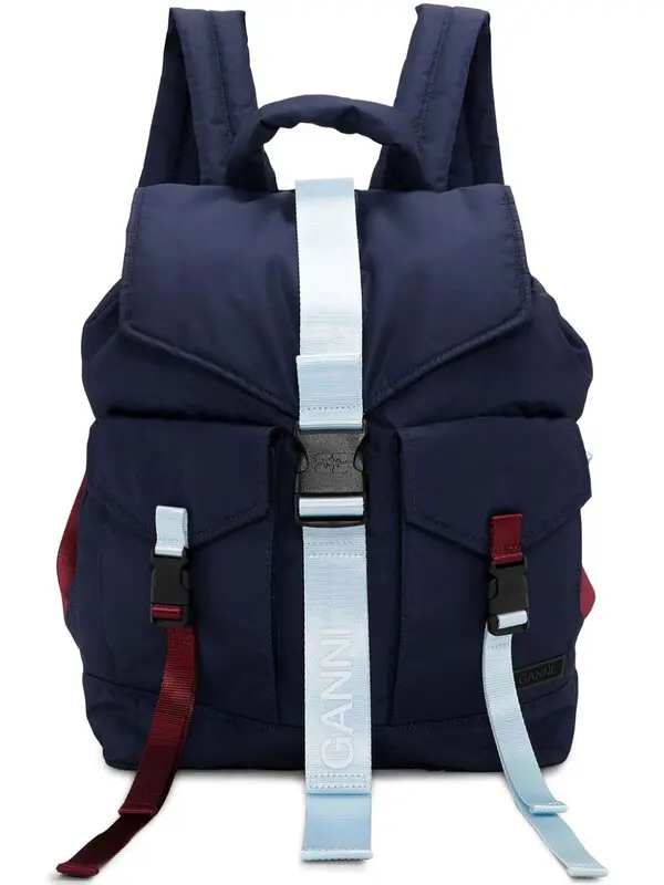 GANNI Tech Cargo Backpack - Blue