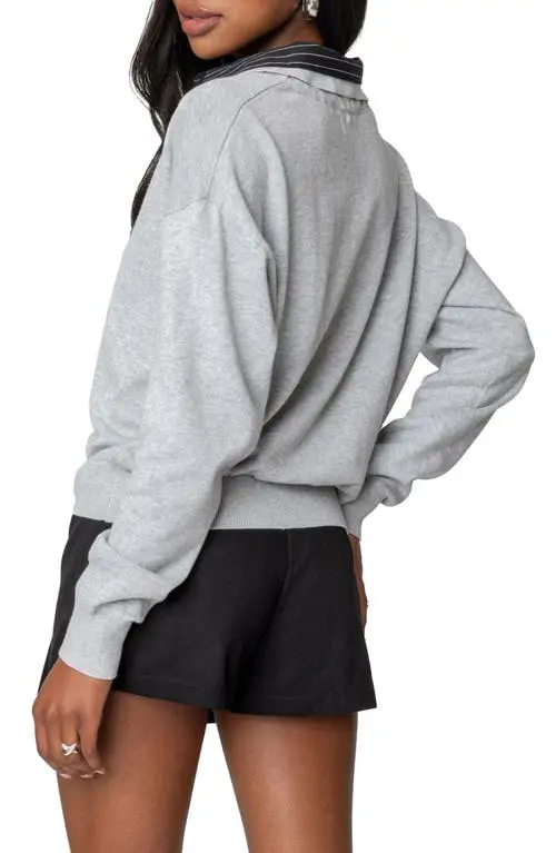 EDIKTED Rue Double Collar Sweater