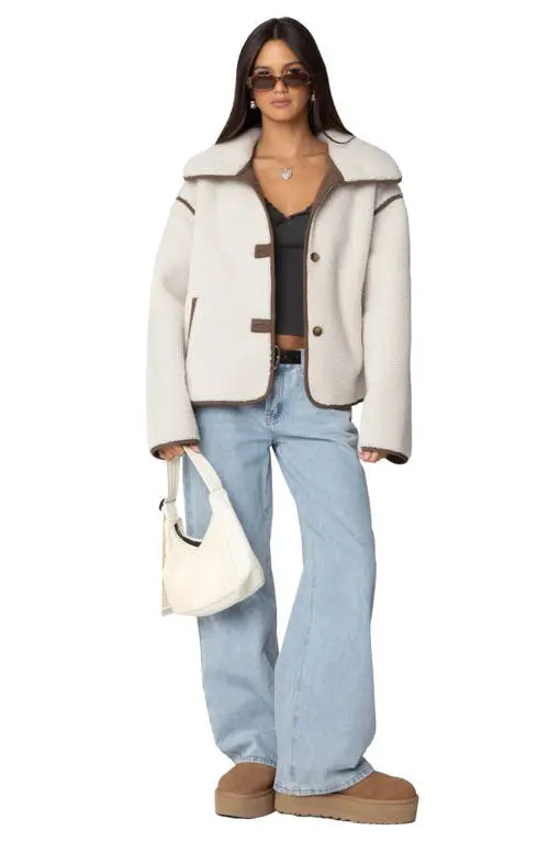 EDIKTED Frost Oversized Faux Shearling Jacket