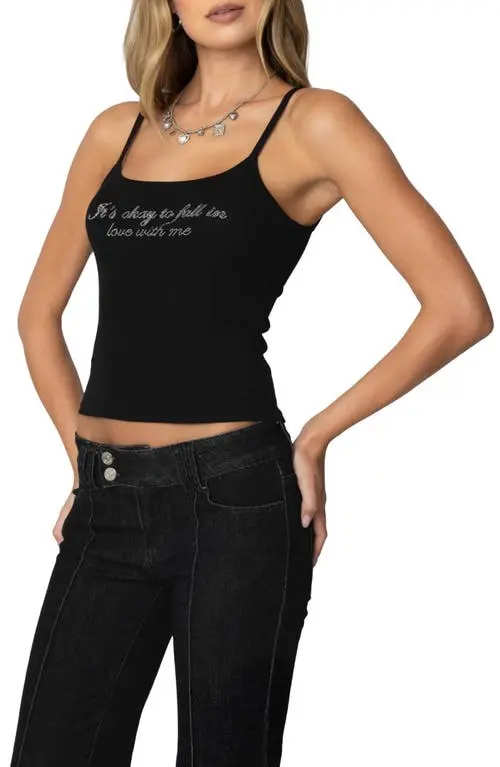 EDIKTED Rhinestone Camisole