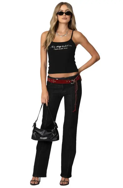 EDIKTED Rhinestone Camisole