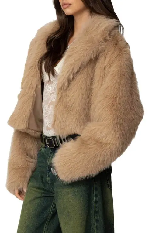EDIKTED Sierra Faux Fur Jacket