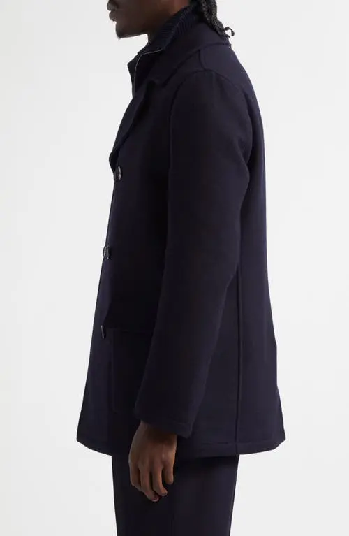 Thom Sweeney Double Face Virgin Wool Peacoat