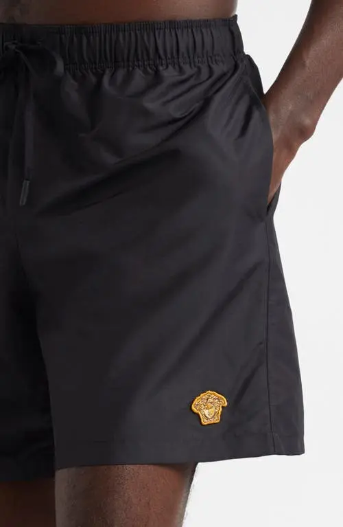 Versace Embroidered Medusa Swim Trunks