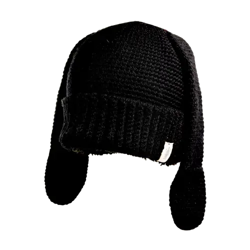 NIRVANNA DESIGNS Ribbed Beanie With Ear Flaps - White