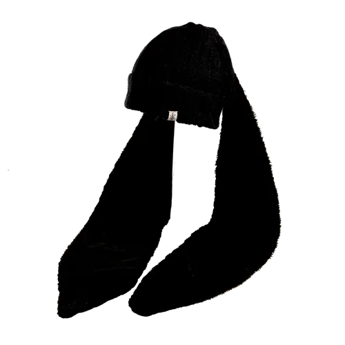 NIRVANNA DESIGNS Oversized Ear Beanie - Black