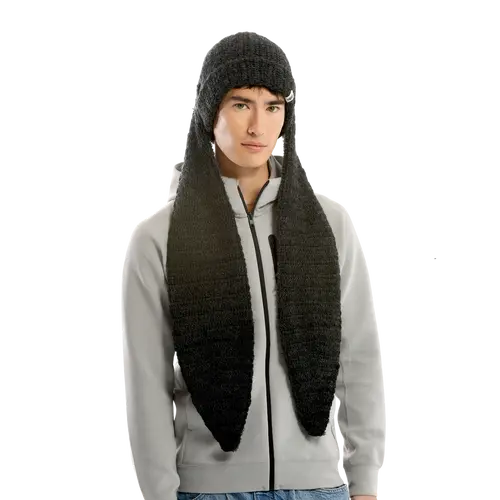 NIRVANNA DESIGNS Oversized Ear Beanie - Charcoal