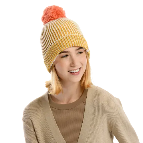 NIRVANNA DESIGNS Allen Pom Beanie - Honey