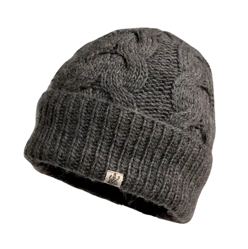 NIRVANNA DESIGNS Lenox Cable Knit Beanie - Ash