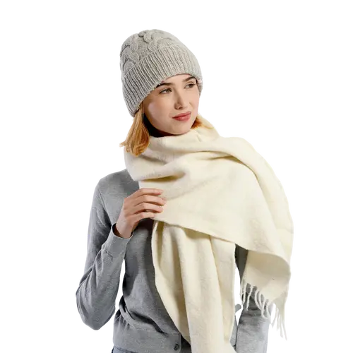 NIRVANNA DESIGNS Lenox Cable Knit Beanie - Ash