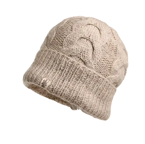 NIRVANNA DESIGNS Lenox Cable Knit Beanie - Linen
