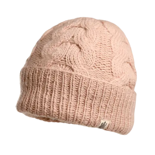 NIRVANNA DESIGNS Lenox Cable Knit Beanie - Pink Quartz