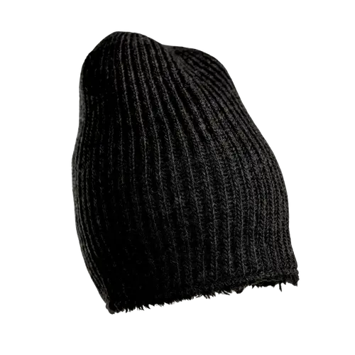 NIRVANNA DESIGNS Tudor Ribbed Beanie - Black