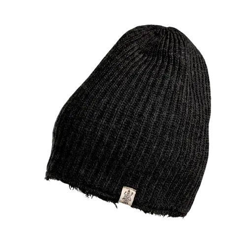 NIRVANNA DESIGNS Tudor Ribbed Beanie - Charcoal