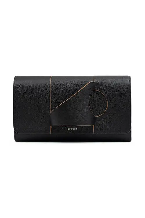 Perrin L'asymetrique Clutch - Black/caramel