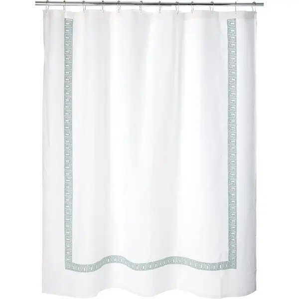 MATOUK Ophelia Linen Shower Curtain - Jade