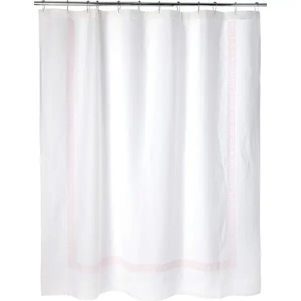 MATOUK Ophelia Linen Shower Curtain - Pink
