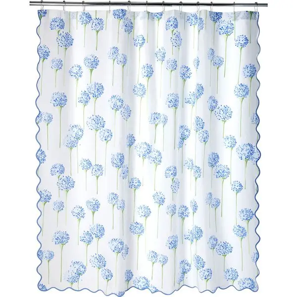MATOUK Floral Shower Curtain - Azure