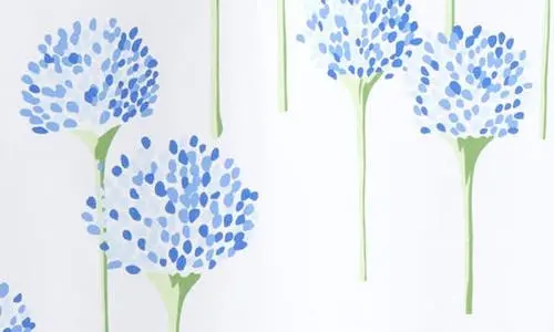MATOUK Floral Shower Curtain - Azure