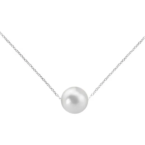 DONATELLO GIAN Sterling Silver Shell Pearl Necklace - Grey