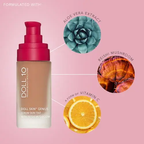 DOLL 10 Doll Skin Genius Serum Skin Tint With Reishi Mushroom - Tan