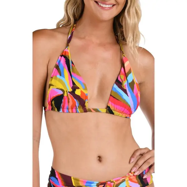 La Blanca Tropic Waves Halter Bikini Top - Pink